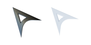 Black & White Arrow 3D Cursor - Sweezy Custom Cursors