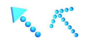Blue Beaded Arrow 3D Cursor - Sweezy Custom Cursors