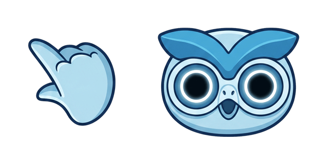 Blue Owl Cursor - Birds Cursors - Sweezy Custom Cursors