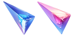Blue & Purple Triangle Gemstone Cursor - Sweezy Custom Cursors