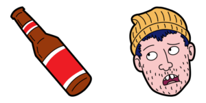 BoJack Horseman Todd Chavez & Beer Cursor - Sweezy Custom Cursors