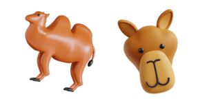 Brown Camel 3D Cursor - Sweezy Custom Cursors