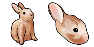 Brown Rabbit Cursor - Cute Animals Cursors - Sweezy Custom Cursors