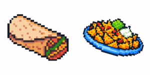 Burrito & A Plate of Nachos Pixel Cursor - Sweezy Custom Cursors