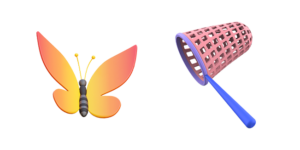 Butterfly & Catching Net 3D Cursor - Sweezy Custom Cursors