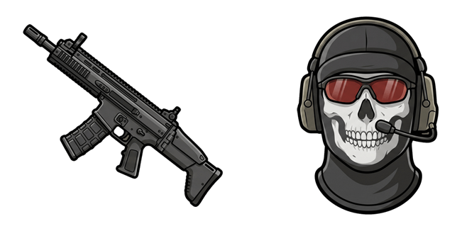 Call of Duty Simon Ghost & Knife Cursor - Sweezy Custom Cursors