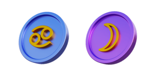 Cancer Sign & Moon 3D Cursor - Sweezy Custom Cursors