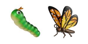 Catterpilar & Butterfly 3D Cursor - Sweezy Custom Cursors