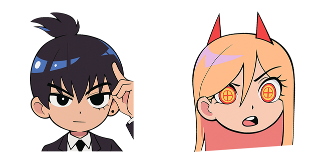 Chainsaw Man Chibi Aki & Power Cursor - Anime Cursors - Sweezy
