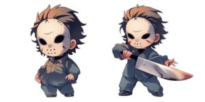 Chibi Michael Myers Holding A Knife Cursor - Sweezy Custom Cursors