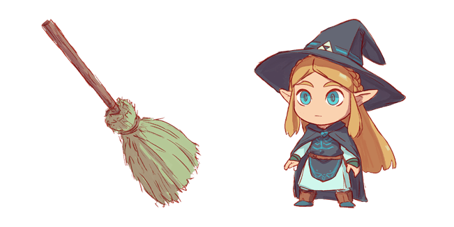 Halloween Zelda Witch & Broom Cursor - Windows Cursors - Sweezy