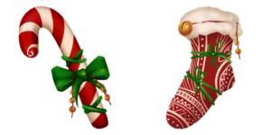 Christmas Cursor with Candy Cane & Sock - Sweezy Custom Cursors