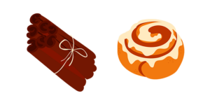 Cinnamon & Cinnamon Roll Cursor - Sweezy Custom Cursors