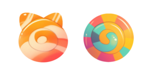 Colored Round Candies Cursor - Sweezy Custom Cursors