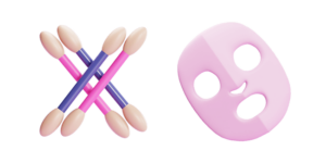 Cotton Swab & Facial Mask 3D Cursor - Sweezy Custom Cursors