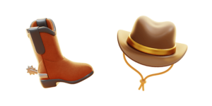 Cowboy Boot & Cowboy Hat 3D Cursor - Sweezy Custom Cursors