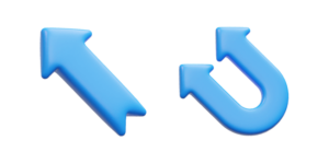 Blue Arrow & Orb 3D Cursor - Sweezy Custom Cursors