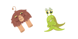 Cute Aliens Couple Cursor - Sweezy Custom Cursors