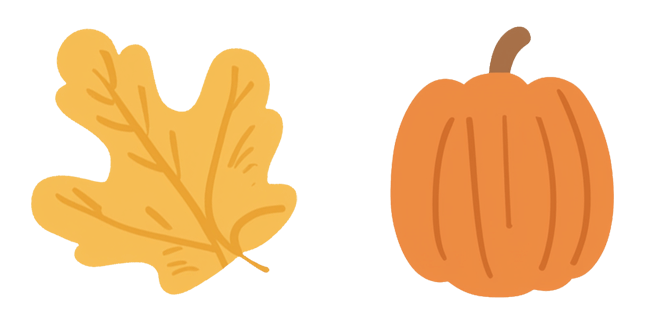 Cute Autumn Oak Leaf & Pumpkin Cursor - Sweezy Custom Cursors