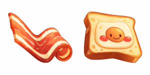 Cute Bacon & Egg Toast Cursor - Windows Cursors - Sweezy Cursors