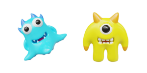 Cute Blue & Yellow Monster 3D Cursor - Sweezy Custom Cursors