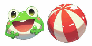 Cute Frog & Beach Ball Cursor - Cute Cursors - Sweezy Cursors