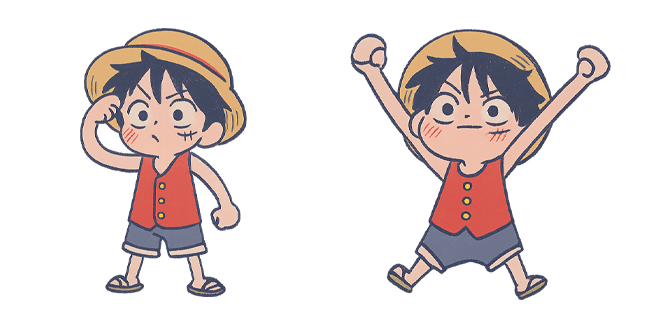 Cute Monkey D Luffy Pumpkin Fall Cursor - Sweezy Custom Cursors