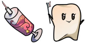 Cute Syringe & Tooth Cursor - Sweezy Custom Cursors