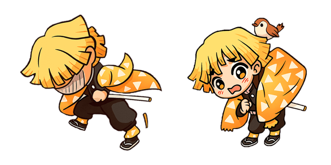 Demon Slayer Chibi Tanjiro & Classic Arrow Cursor - Sweezy Custom Cursors