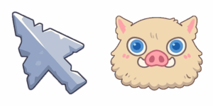 Demon Slayer Kawaii Inosuke Hashibira Cursor - Sweezy Custom Cursors