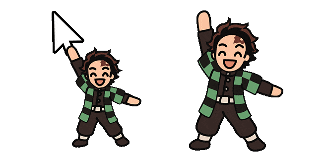 Demon Slayer Tanjiro & Arrow Animated Cursor - Sweezy Cursors