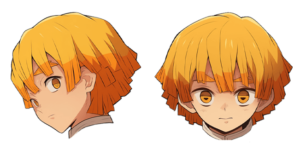 Demon Slayer Zenitsu Agatsuma Running Pixel Animated Cursor