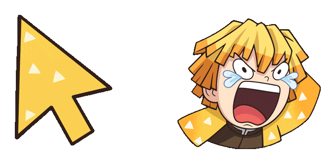 Demon Slayer Zenitsu Panic Mode Animated Cursor - Sweezy