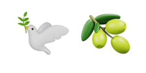 Dove Of Peace & Olive Branch 3D Cursor - Sweezy Custom Cursors