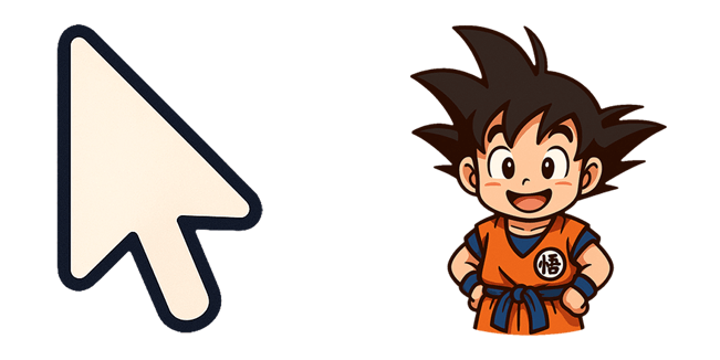 Dragon Ball Z Kid Goku & Arrow Cursor - Sweezy Cursors