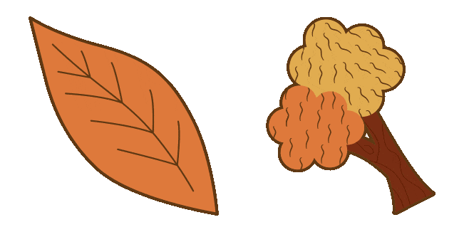 Fall Aesthetic Leaf & Tree Animated Cursor - Sweezy Cursors
