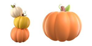 Fall Pumpkins 3D Cursor - Fall Cursors - Sweezy Custom Cursors