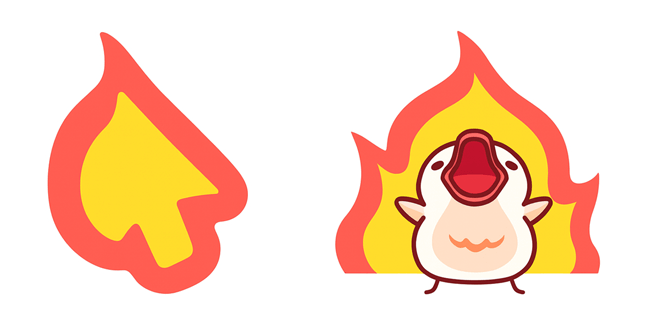 Flaming Arson Duck Cursor - Windows Cursors - Sweezy Cursors
