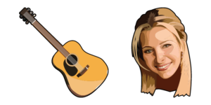 Friends Phoebe Buffay & Guitar Cursor - Sweezy Custom Cursors