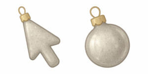 Frosted Glass Christmas Ball Ornament Cursor - Sweezy Custom Cursors