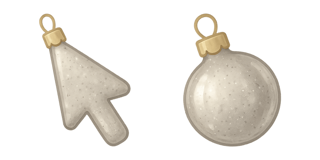 Frosted Glass Christmas Ball Ornament Cursor - Sweezy Custom Cursors