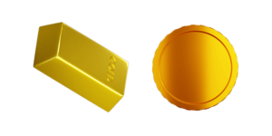 Gold Bar & Gold Coin 3D Cursor - Sweezy Custom Cursors