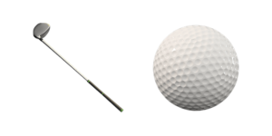 Golf Stick & Golf Ball 3D Cursor - Sweezy Custom Cursors
