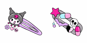 Goth Kuromi Hair Clip Cursor - Windows Cursors - Sweezy Cursors