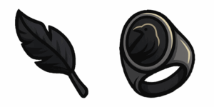 Gothic Raven Feather & Ring Cursor - Sweezy Custom Cursors