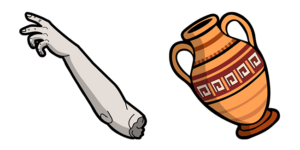 Greece Ancient Vase & Statue Hand Cursor - Sweezy Cursors
