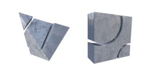 Grey Granite Pyramid & Cube 3D Cursor - Sweezy Custom Cursors