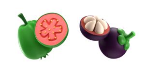 Guava & Mangosteen 3D Cursor - Sweezy Custom Cursors
