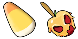 Halloween Candy Corn & Toffee Apple Cursor - Sweezy Custom Cursors