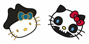 Halloween Hello Kitty Pirate & Skeleton Cursor - Sweezy Cursors